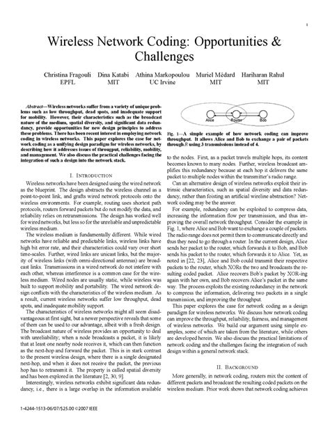 pdf wireless network coding opportunities and challenges