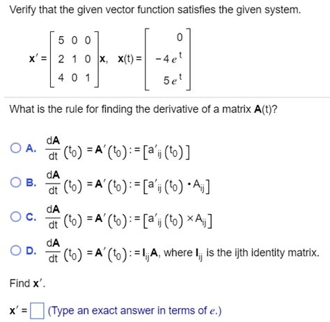 solved verify that the given vector function satisfies the