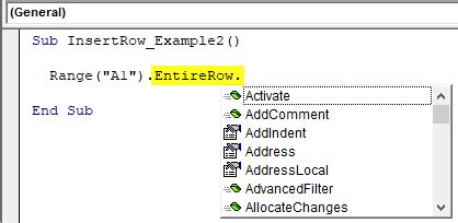 Vba Insert Row Example Code Top Excel Vba Method To Insert Row