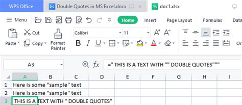 How To Add Double Quotes In MS Excel Javatpoint