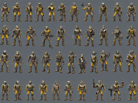 Isometric Sprite Sheet Of Detailed Fallout Power Stable Diffusion