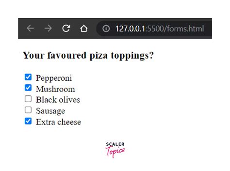 html forms input types scaler topics