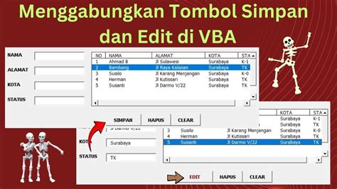 Membuat Form Input Data Dan Tombol Simpan Di VBA Excel Menggabungkan