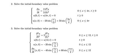 solved 2 solve the initial boundary value problem