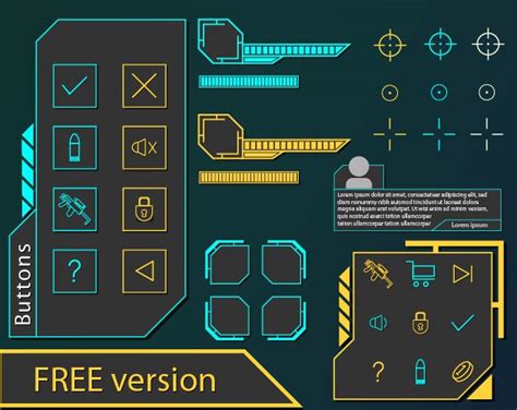 sci fi game ui collection free version 2d art