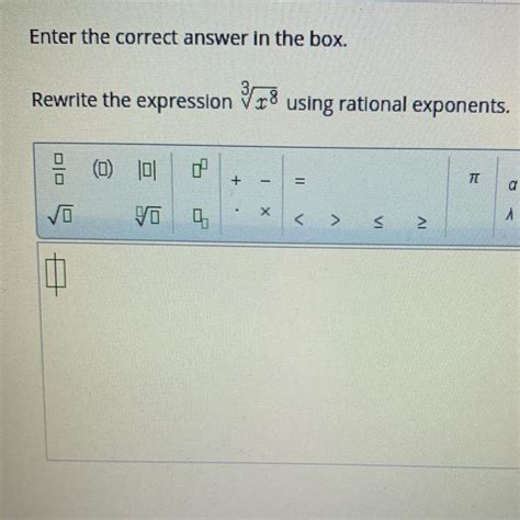 rewrite the expression using rational exponents