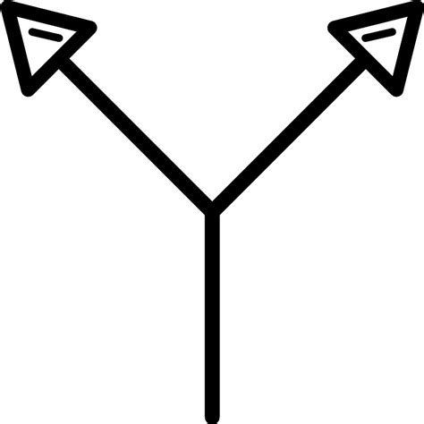 Two Arrows Diversion Vector SVG Icon SVG Repo