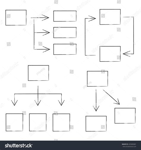Hand Drawn Diagram Set Flowchart Vector Vector De Stock Libre De