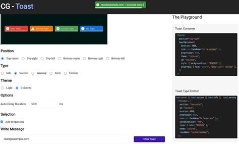 a custom toast library for react