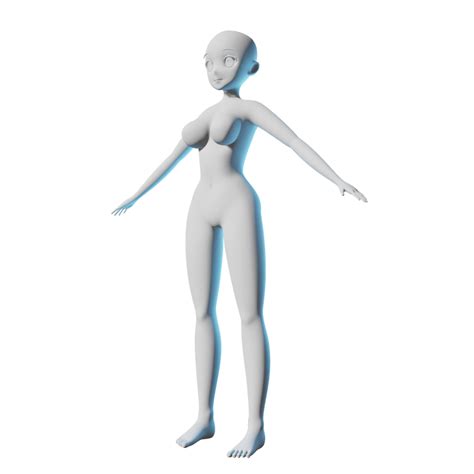 Anime Girl Base Women Models Blenderkit