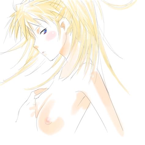 Rule 34 Asuka Langley Sohryu Blue Eyes Breasts Hair Long Hair Looking Back Medium Breasts Neon