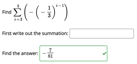 solved write the sum using sigma notation 3 9 27