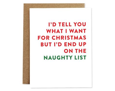 Funny Christmas Card Naughty Christmas Card Christmas Card Etsy Canada