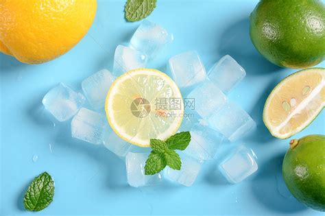 柠檬冰块高清图片下载 正版图片501355208 摄图网