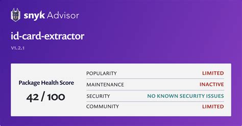 Id Card Extractor Python Package Health Analysis Snyk