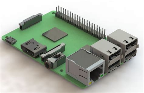 raspberry pi 3 cad model raspberry