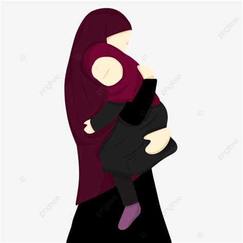 Mom And Her Daughter Wear Hijab Illustration Mother And Daughter Mom And Daughter Png