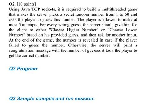 solved q2 [10 points] using java tcp sockets it is