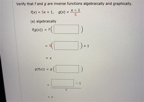 solved verify that f and g are inverse functions