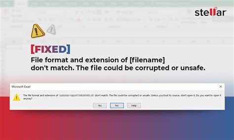 File Format And Extension Of Filename Don T Match In Excel File