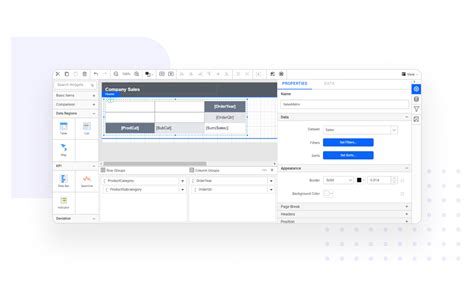 reports items html5 javascript report designer bold reports