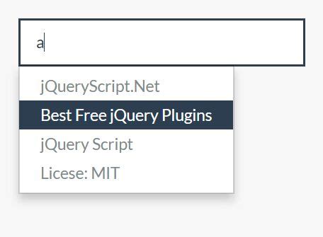 Jquery Autocomplete Plugins Jquery Script