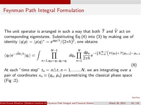 feynman path integral and financial market