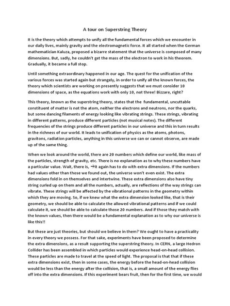 superstring theory pdf elementary particle dimension