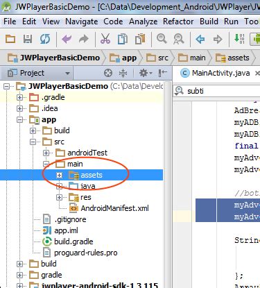 Android Studio Where To Place The Assets Folder In Android Studio