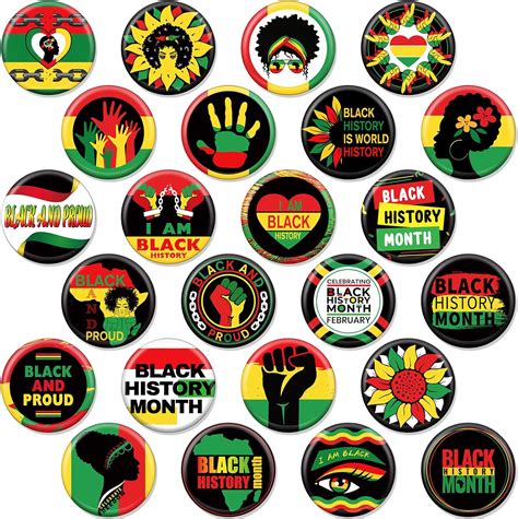 48 Pcs 16 Inch Black Lives Matter Buttons Badges Pins Juneteenth Buttons Pins Bulk