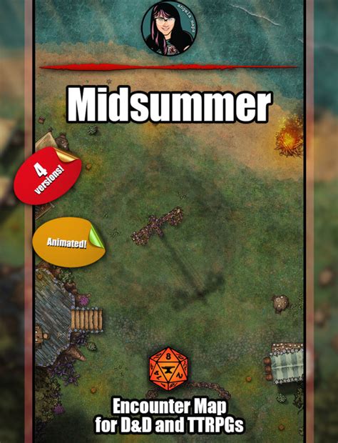 Midsummer Festival Battle Map With Foundry VTT Support Animated