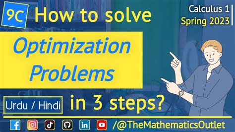 how to solve optimization problems applied optimization lec 9c youtube