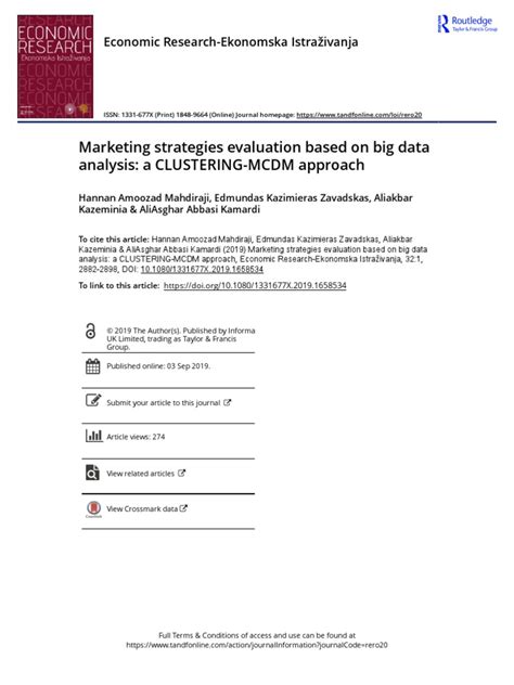 marketing strategies evaluation based on big data analysis a clustering mcdm approach pdf