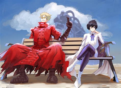 Meryl Stryfe Vash The Stampede Meryl Stryfe Trigun Trigun Anime Oldschool