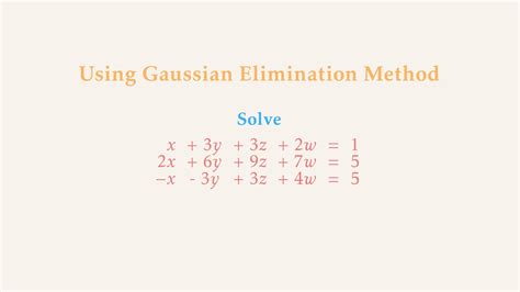 System Of Linear Equations Infinite Solutions Example YouTube
