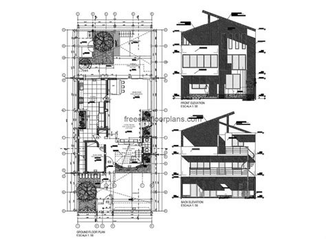 Modern House Floor Plans And Elevations