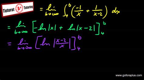 calculus 2 past final exam 1 3a improper integral with partial fraction youtube