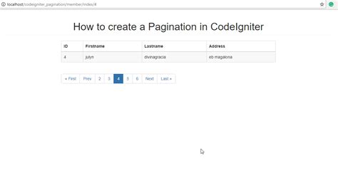how to create a pagination in codeigniter sourcecodester