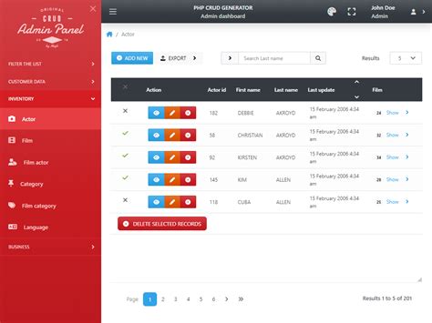 how to create a bootstrap crud admin with phpcg