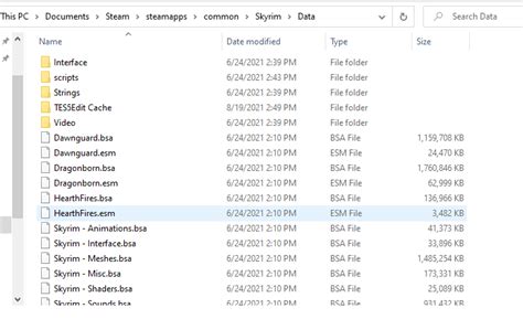 can t find my meshes directory or most of my skyrim data folder skyrim technical support