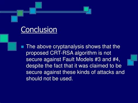 ppt cryptanalysis of a provably secure crt rsa algorithm powerpoint presentation id 3220443