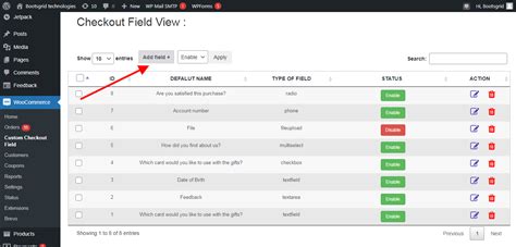 Woocommerce Custom Checkout Field Plugin Bootsgrid