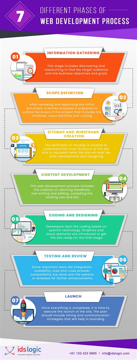 infographics different phases of web development