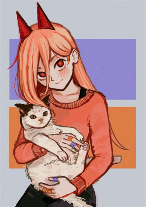 Power And Meowy Chainsaw Man Drawn By Io Onisarashi Danbooru