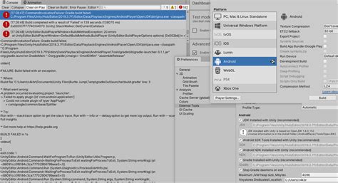 gradle build failed [unity 2019] unity answers