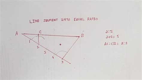 how to divide a line segment into equal ratios youtube