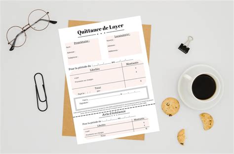 Quittance de loyer PDF à compléter téléchargement instantané Etsy France