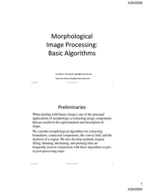 10 2 morphological image processing pdf multidimensional signal processing computer vision