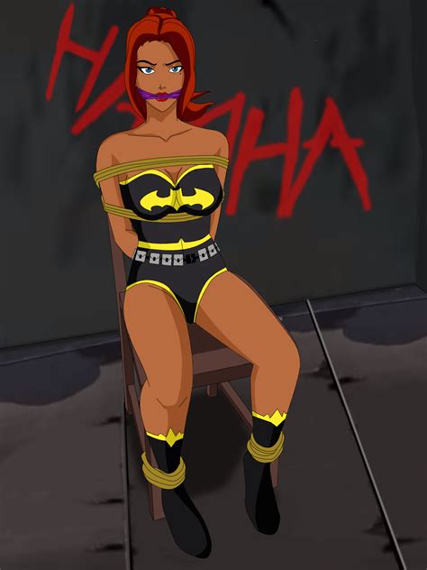 Rule 34 1girls Barbara Gordon Batgirl Batman Series Blue Eyes Bondage Chair Bondage Cleave