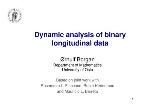 dynamic analysis of binary longitudinal data ppt download